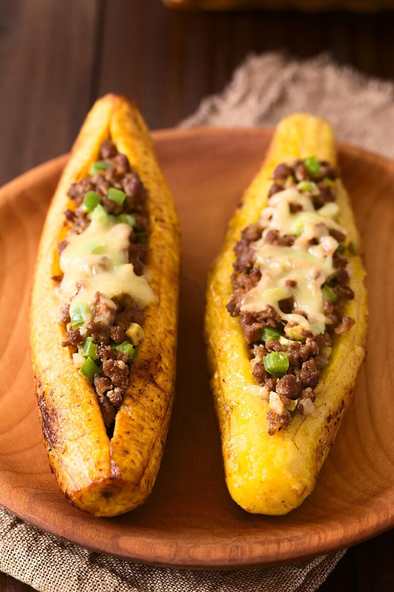 Plátanos rellenos de carne - Recetinas