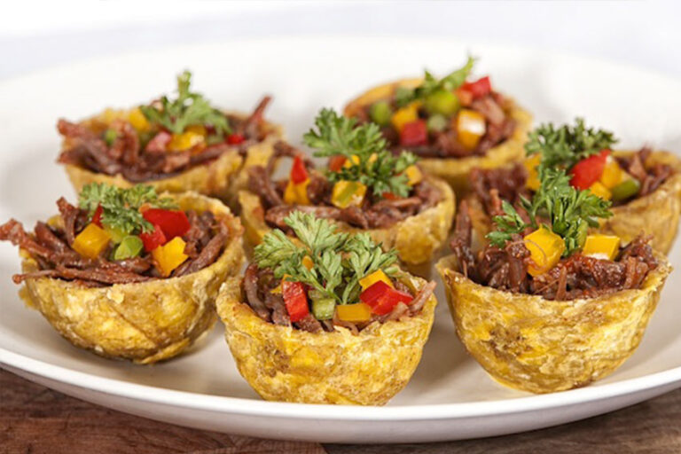 Tostones rellenos de jamón - Recetinas