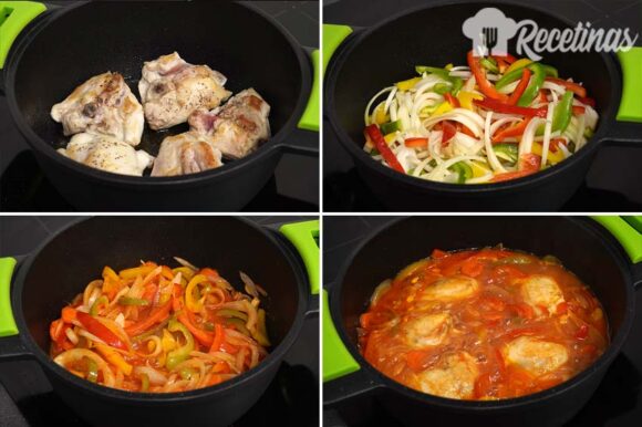Pollo con verduras - Recetinas