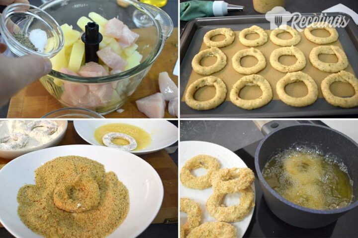 Aros de pollo crujientes - Recetinas