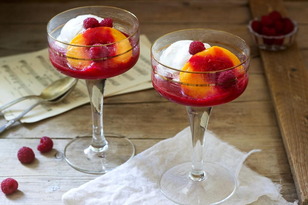 Pêche Melba - Recetinas Pêche Melba - Recetinas