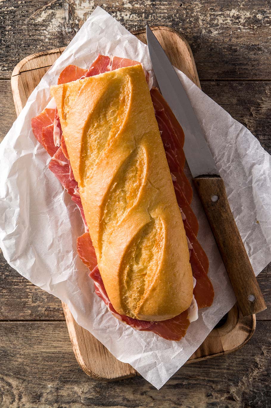 Bocadillo de jamón - Recetinas