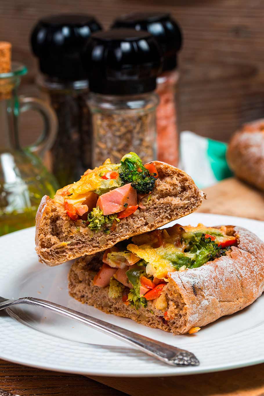 Pan relleno de verduras - Recetinas
